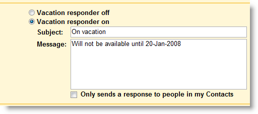 Tech Dreams: Configuring Out Of Office/Vacation Response Message in ...